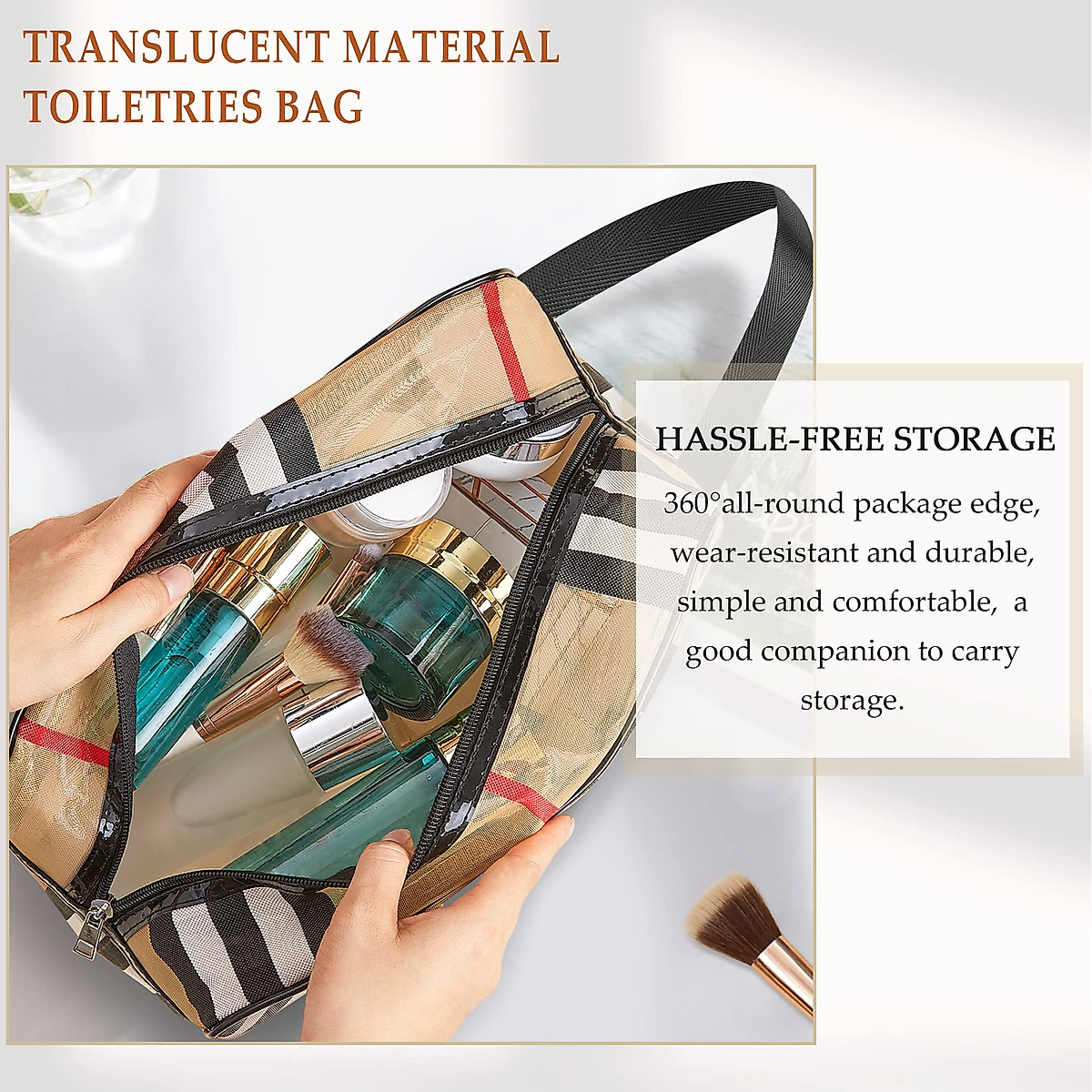 kancehinage Nail Polish Organizer Bag, Double Layer Large Nail Polish Organizers Case Portable Carrying Bag 2