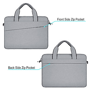 RAINYEAR 13 Inch Laptop Sleeve Shoulder Bag Compatible with MacBook 13.6" M2 A2681, 13.3 Air Pro M1/M2 A2338 A2337, 13.3" Chromebook Notebook Messenger Bag Carrying Case Briefcase, Gray