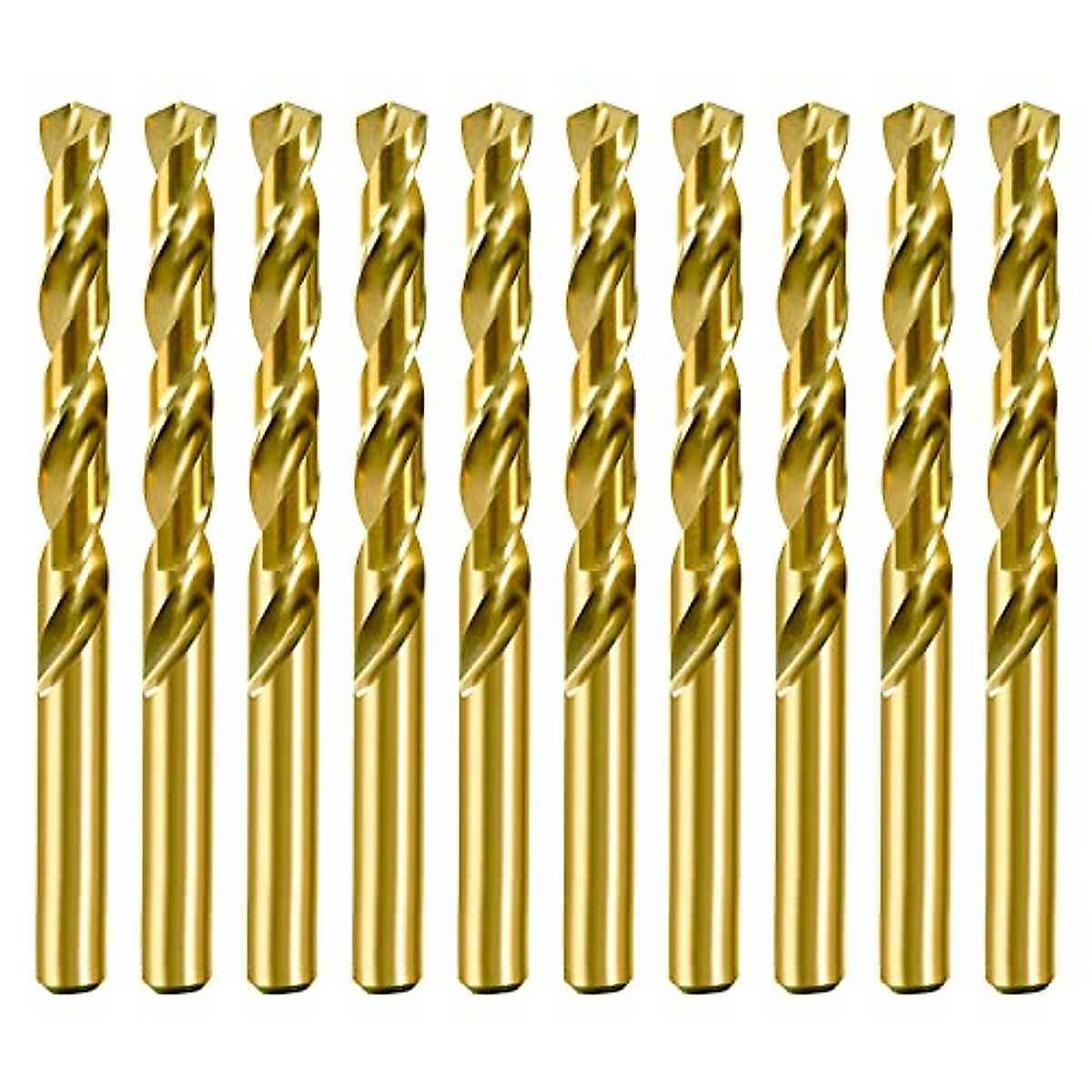 HSS Cobalt Drill Bit Set 9/32 Inch 10Pcs M35 Jobber Length Twist Steel Metal Drill Bits