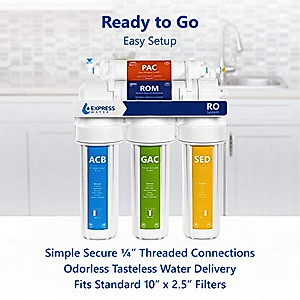 Express Water White Double O Ring Standard 10" Filter Housing for RO Reverse Osmosis System - 3 Pack