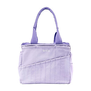 Soolla Studio Bag - World's Most Loved Art Supply & Pottery Tool Bag, Washable, Over 30 Pockets, 10 Premium Colors, Canvas Tote, Craft Organizer, Sewing, Knitting, Adults, Students, Kids (Lilac Love)