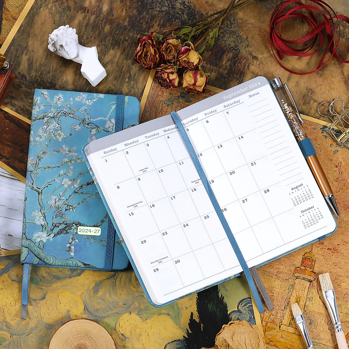 2024-2027 Monthly Pocket Planner/Calendar - Jul 2024 - Jun 2027(36 Months), 3 Year Monthly Planner 2024-2027, 6.3" x 3.8", with 61 Notes Pages, Inner Pocket, 2 Bookmarks, Pen Holder & Elastic Closure