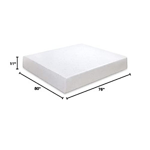 Olee Sleep K11FM03MOLVC Conventional Bed Mattress, King, White