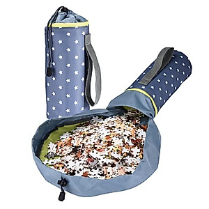 Light Autumn Lego Storage and Play Mat Bag - Compact Toy Organizer Bin for Kids Room - Drawstring Toy Holder for Fast Storage - On the go, Easy to Carry Toy Container during Travel