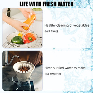 RUN.SE Countertop Water Filter System, Easy Install Water puriter, Sink Water Faucet, Alkaline Material Filter Machine (1 Filter Included)