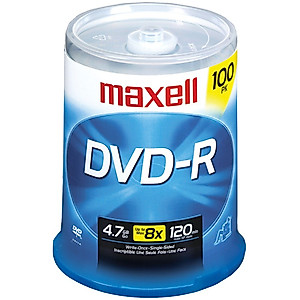 Maxell 638014 4.7GB DVD-Rs (100-ct)