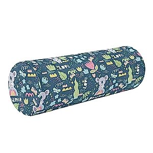Vnurnrn Koala Flowers Neck Support Pillow Round Neck Roll Bolster Cylinder Pillow Cervical Pillows Arm Pillow for Leg Knee Back Head Support for Adults Bedroom Camp Work