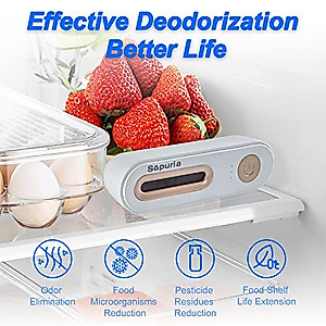 SOPURIA Fridge Deodorizer Portable Refrigerator Freshener Mini Odor Eliminator for Refrigerators, Closets, Toilets, Car, Pet Home and Small Confined Spaces
