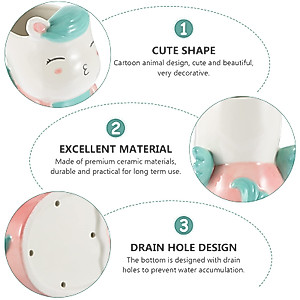 Angoily Utensil Crock Ceramic Kitchen Utensil Holder for Countertop Large Kitchen Tool Organizer Cutlery Caddy Unicorn