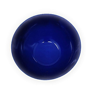 Rae Dunn by Magenta ICE CREAM Bowl, Ceramic, White with Blue Interior and Black LL. 3in x 5.5in