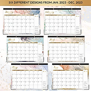 2023 Desk Calendar - Desk Calendar 2023, January 2023 - December 2023, 17" x 12", Wall/Desk Calendar 2023 with Protector Corner, Thick Paper, Large Blocks, Perfect Desk Calendar for Organization