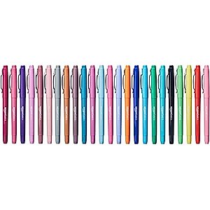 Amazon Basics Felt Tip Marker Pens, 24-Pack, Assorted Colors