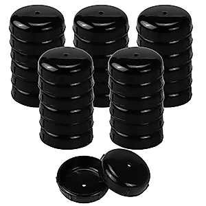 APPLIANCEMATES 1-1/2" Wrought Iron Patio Furniture Feet Glides,32 Pcs Plastic Outdoor Patio Furniture Feet Protectors Protecting Floor Surfaces from Scratches(Black)