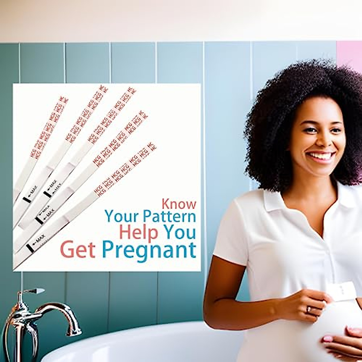 Wondfo Early Result Pregnancy Test Strips - Early Detection of Pregnancy 10 MIU/ML, Sensitive, Accurate and High-Quality, Home Medical with Urine, HCG Fertility Predictor Kit (25 Count)