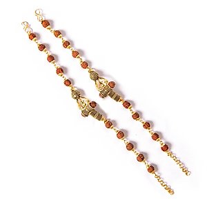 Wonder Care Rudraksha Beads Rakhi Bracelet Rakhi | Rakhi Gift Set | Rakhi Bracelet for Brother Rudraksh Bead Bracelet