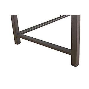 Studio Space 58" Modern Wood, Simple Style Study Laptop Computer Desk Home Office Workstation with Motion Storage Drawer and Metal Frame, Brown