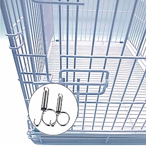 10PCS 85/115mm Spring Door Latch Cage Door Spring Hook Metal Finger Spring Latch Hook for Fixing Rabbit, Dog, Cat, Parrot,Pet Cage Door