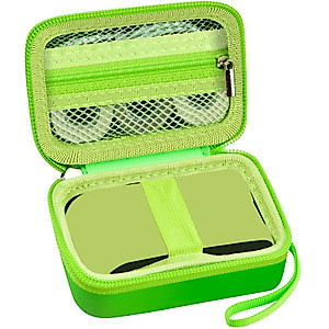 Label Makers Case Compatible with MakeID Label Maker Machine and Taps, Mini Sticker Maker Labeling Printer Storage Organizer Holder Fits for USB Cable and Accessories (Green)