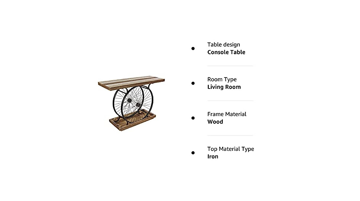 Deco 79 Wood Bike Console Table - Rustic & Stylish