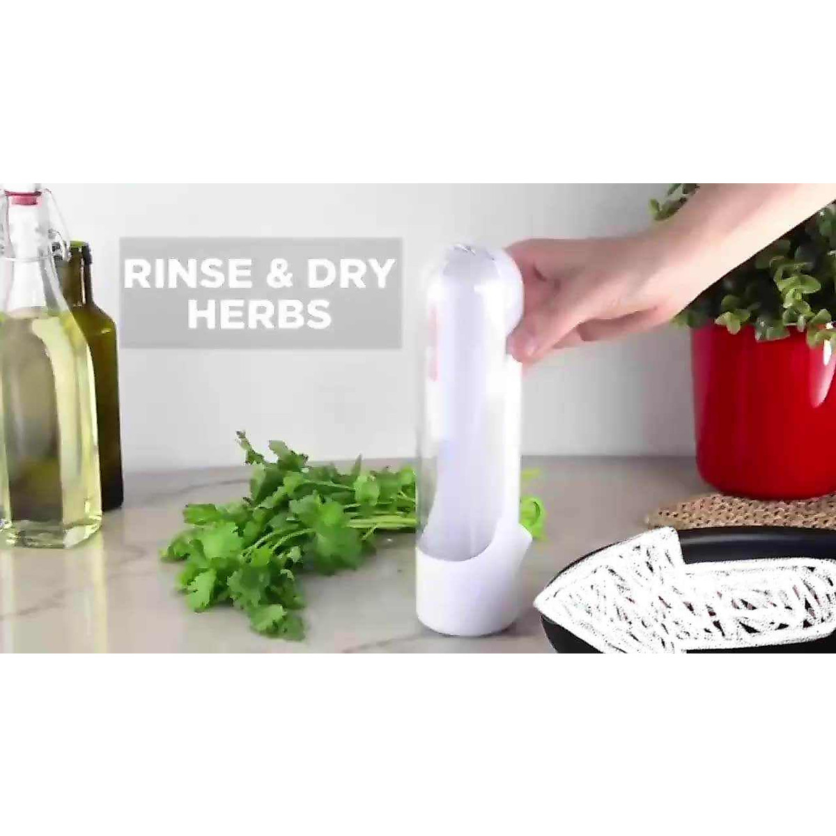 KaiZay Herb Saver fridge organizers and storage fruit containers for herbs container refrigerator produce vegetable cilantro professional kitchen gadgets jars fresh parsley asparagus basil thyme