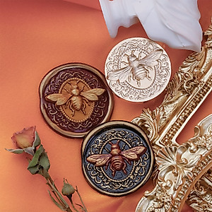 Bee Wax Seal Stamp 3D Embossed Bee Stamp Sealing Kit for Wedding Letter Invitation Sealing DIY Decoration