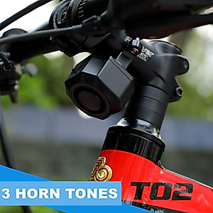 WSDCAM Bike Alarm & Rechargeable Horn Alarm, Loud Anti Theft Vibration Sensor for Scooter, Motorcycle & Vehicle Security