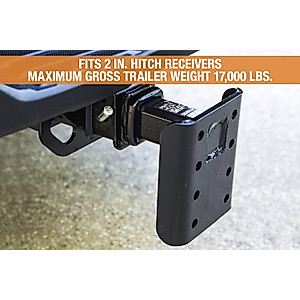 Buyers Products PM90 Pintle Hitch Mount, 3 Position With 9 Inch Shank,Black