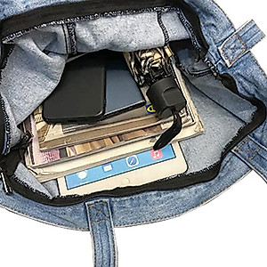 Yohora Shoulder Bag for Women Denim Crossbody Hobo Bag Casual Lightweight Handbag for Work Travel