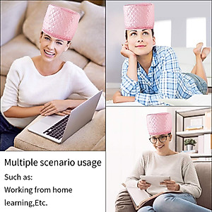 Hair Care Cap, 110V Yomagine Pink Hair Heat Treatment Cap, Deep Conditioning Heat Cap, Thermal Treatment Caps for Hair Spa, Beauty Steamer Nourishing Hat for Family Personal Care