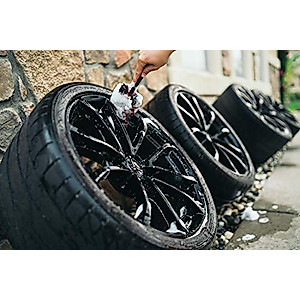 Liquid X Original Wheel Woolies Brushes 3 Piece Kit - Includes Angled Caliper Spoke Brush - USA Made - Black - New & Improved