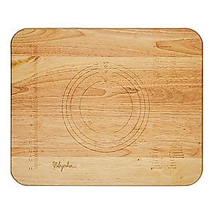 Ayesha Curry Kitchenware Pantryware Rolling Pin and Pie Board Set, 2 Piece, Parawood