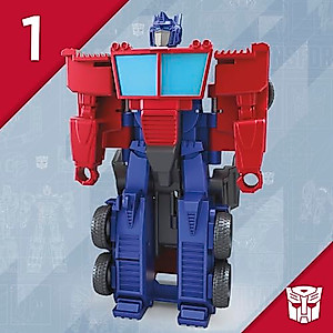 Transformers 1-Step Flip Heroes 3-Pack, 4-Inch Wheeljack, Bumblebee, and Optimus Prime Action Figures, Kids Easter Toys or Basket Stuffers, Age 6+