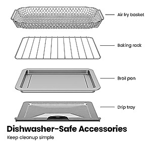 Chefman Air Fryer Toaster Oven Combo, 7-in-1, Convection Oven Countertop Extra Large 19 Quart Oven Air Fryer, Cook a 10-Inch Pizza, 4 Slice Toaster, Integrated Timer, Auto-Shutoff, Stainless Steel