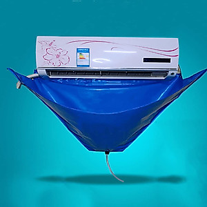 Air Conditioner Cleaning Cover Kit, Waterproof Wall Mounted Split Air Conditioner Dust Washing Clean Cover with 2.4mWater Pipe - Mini Split Clean Bag for Household 1~1.5P(size:135x60cm)