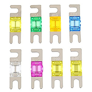 SIGANDG Mini ANL Fuse 20A, 30A, 40A, 60A, 80A, 100A, 120A, 150A for Car Marine Audio Video System Electronics Fuse（8 Pieces）