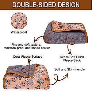 Ladadee Waterproof Guinea Pig Blankets, 1 Pack 3 Washable Guinea Pig Fleece Cage Liners, Soft & Super Absorbent Bedding Mats for Hamster Rabbit Chinchilla Cage Accessories -30 * 20in (SWGB)