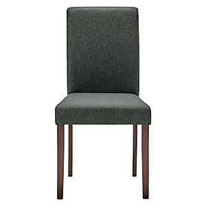 Modway Prosper Upholstered Fabric Dining Side Chair Set of 2, Gray