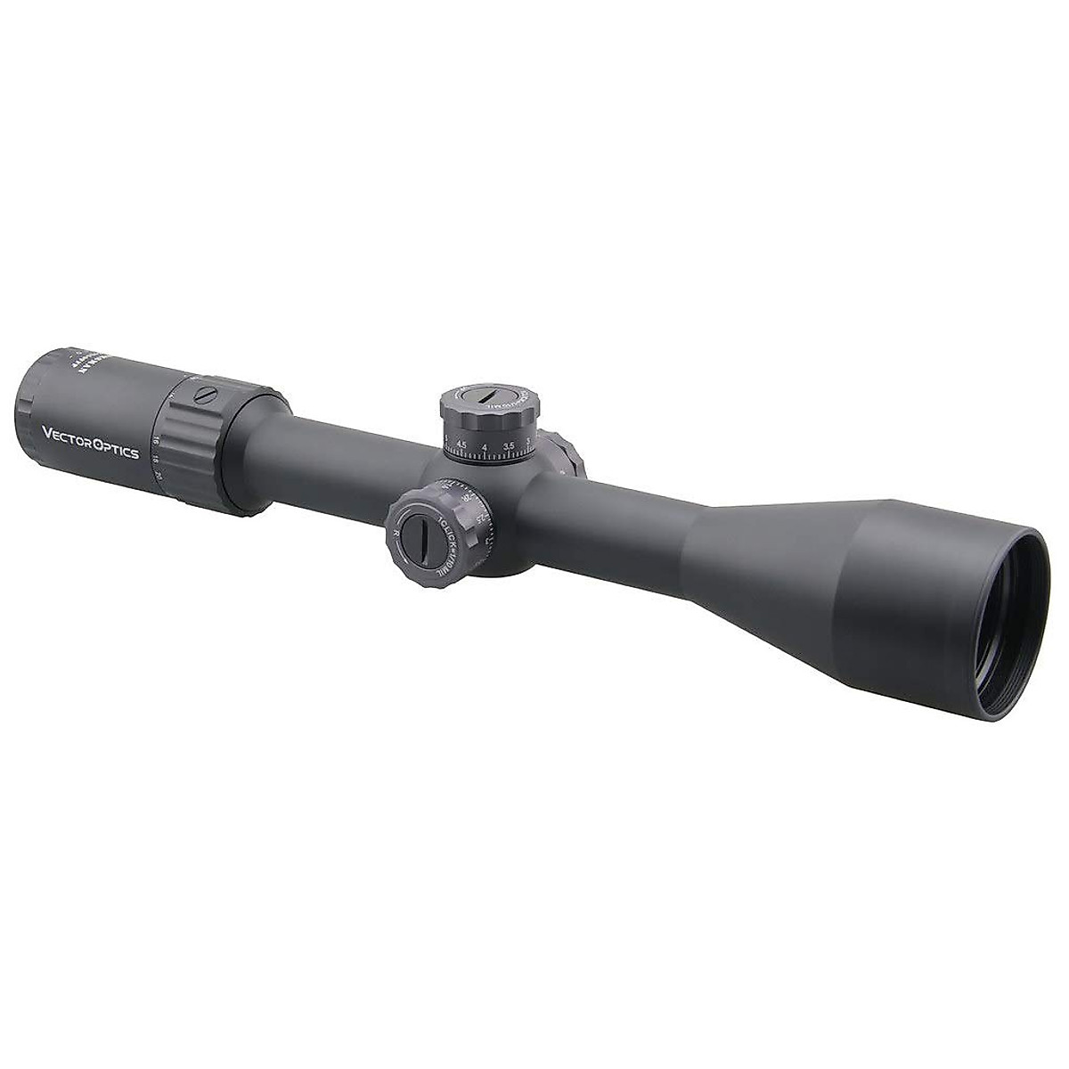 Vector Optics Marksman 6-24x50 mm First Focal Plane (FFP) 1/10 MIL Hunting Riflescope with VPA-MF Reticle, 30mm Tactical Mount Rings, Lens Covers and Honeycomb Sunshade