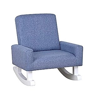 Yoonnie room Kid Sofa/Kid Armchair/Toddler Chair/Sofa for Children with Linen Fabric/Baby Sofa with Solid Rocking Foot/Kid Upholstered Chair for Unisex Children Using,Birthday Gift (Blue)