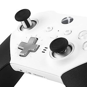 Metal Replacement Thumbsticks for Xbox Elite Controller Series 2 Core,Component Pack Includes 4 Swap Magnetic Joysticks,4 Paddles,1 Standard D-Pads, Accessories Parts for Xbox One Elite 2 (Silver)