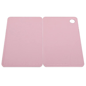 Small Cutting Board, Folding Cutting Board Cutting Boards for Kitchen Plastic Cutting Board Pink Fruit Cutting Board Mini Cutting Boards with Juice Grooves for Kitchen