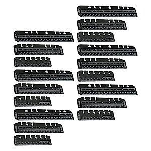 Operitacx 18Pcs Bookmark Rulers, Black Plastic Planner Bookmark, Page Marker Divider, Pagefinder Measuring Page Ruler, Notebook Planner (A5 A6 A7 Each 6 pcs)