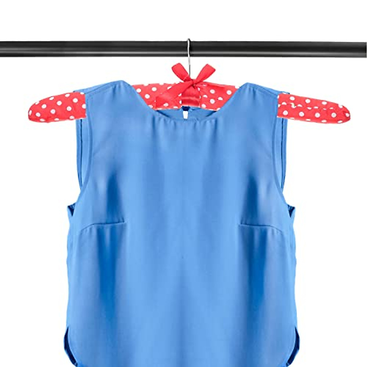 Ipetboom 10pcs Padded Hangers Cloth Covered Coat Hangers Non-Slip Wood Hangers Wedding Garment Hanger Pastoral Clothes Hanger for T Shirt Sweaters Coat Random Pattern