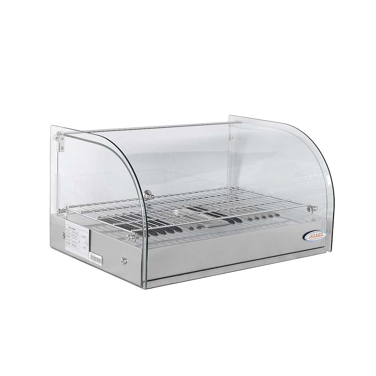 Hakka Commercial Food Warmer, 1-Tier Electric Showcase Pizza Warmer Countertop 25L Adjustable Tempreture Pastry Display Case for Buffet Restaurant Bakeshop Snack Bar