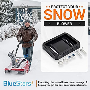 BlueStars 784-5580 Snow Thrower Plastic Slide Shoe Skid Shoes with Mounting Hardware - for MTD Cub Cadet Yardman 2-Stage Snow Blowers - Replaces 784-5580-0637 784-5580-0638 784-5580-0662 - Pack of 2