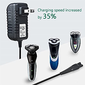 J-ZMQER New AC DC Adapter Compatible with Electronics Type 6000X 12V DC 4.5W - 15V DC 5.4W Shaver Class 2 Battery Charger 12VDC to 15VDC World Wide Use Power