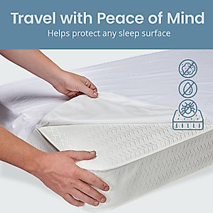 SafeRest 100% Waterproof Crib Size Mattress Protector - Fitted with Stretchable Pockets - Machine Washable Cotton Mattress Cover for Bed - Newbourn Baby Essentials for Toddler or Baby Nursery