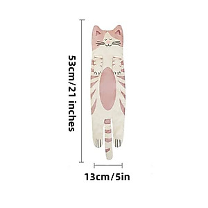 XIYUAN 2Pack 21in Bathroom Kitchen Fun Cat Hand Towel, Cute Cat Decorative Towel, Hanging Face Towel, Super Absorbent and Soft, for Cat Lovers, Home Sweet Home Gift (Pink Black)