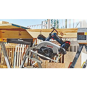 BOSCH GKS18V-22LB25 18V Brushless Blade-Left 6-1/2 In. Circular Saw Kit with (2) CORE18V 4 Ah Advanced Power Batteries