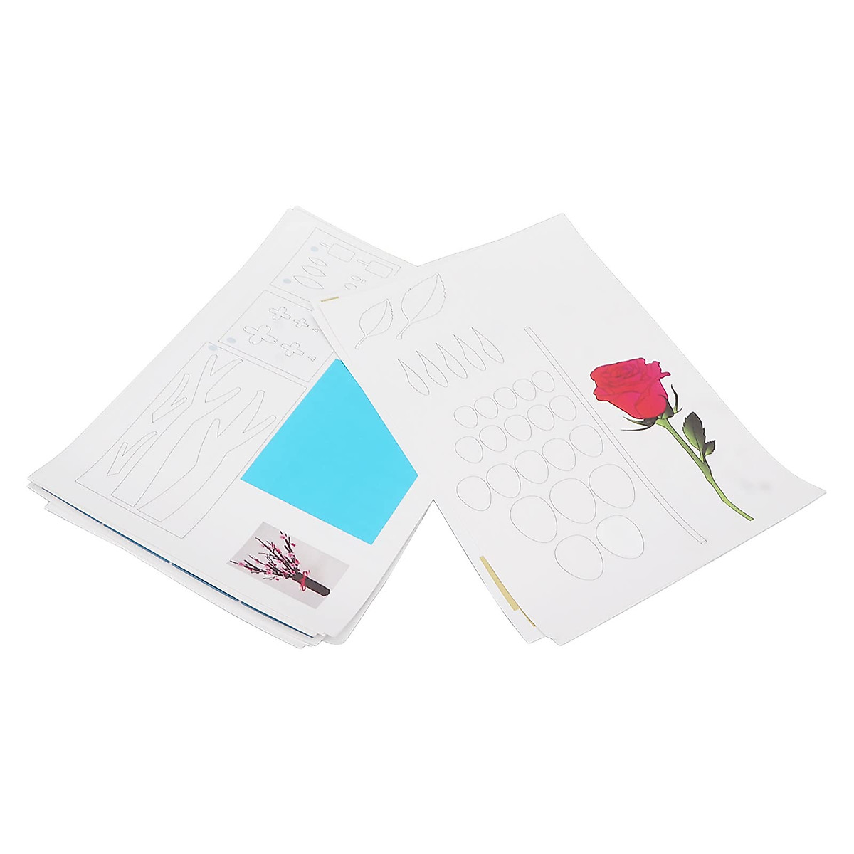 soobu 3D Printer Drawing, Thick Hands On Ability 3D Printer Drawing Paper 50 Patterns for Craft